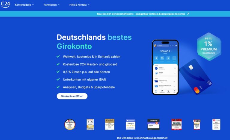C24 Bank: Test, meine Erfahrungen, Vorteile und Nachteile