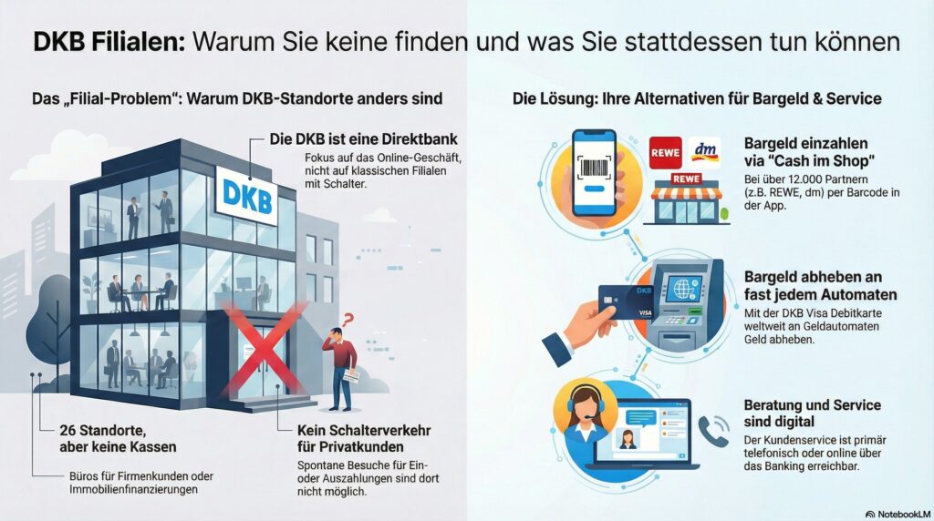 Alle DKB Niederlassungen & Adressen: Komplette Liste aller 26 Standorte